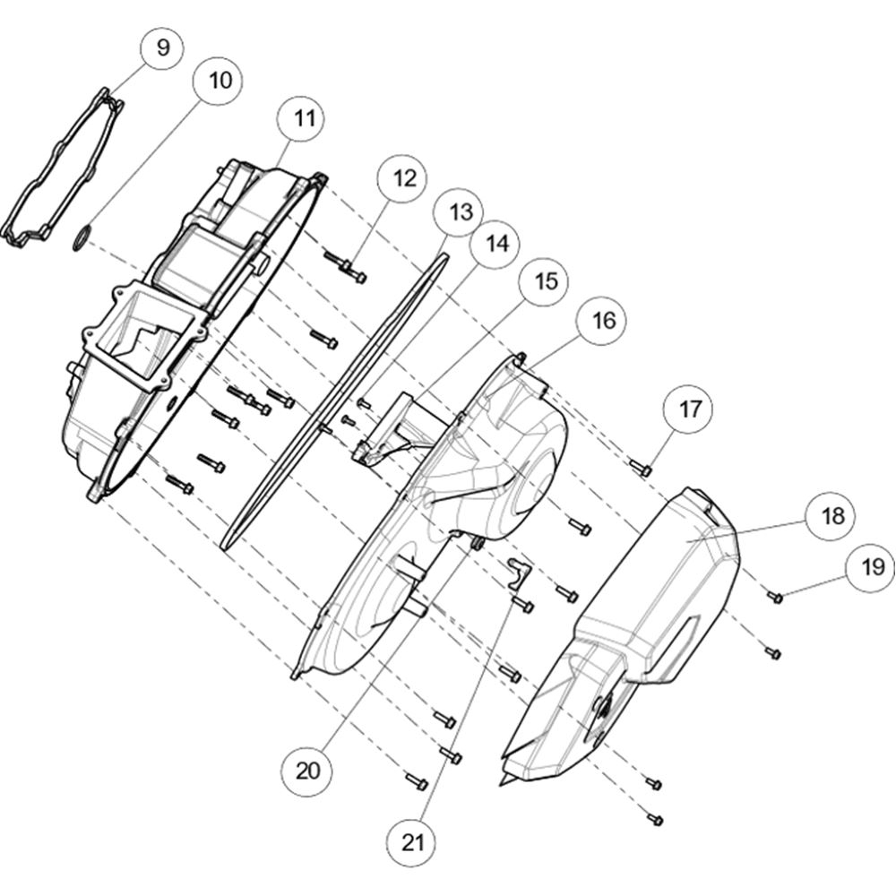 Segway UT6 Premium Engine Parts CVT COVER